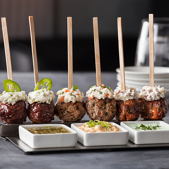 Zesty BBQ Meatball Pops with Mashed Potato Frosting Recipe | Simplot Foods